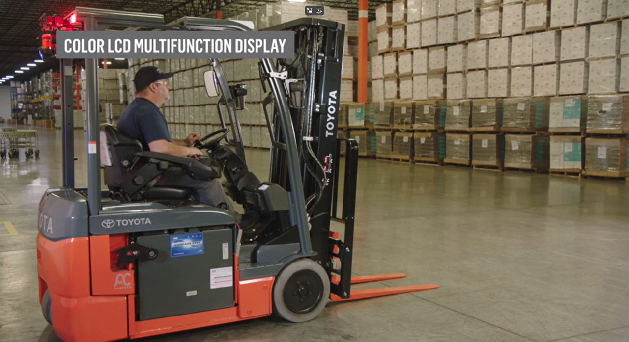 3-Wheel Electric Forklift Color LCD Multifunction Display | Toyota ...